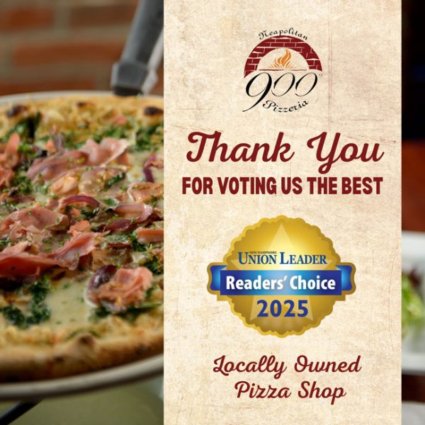 900 Degrees Wins 2025 Union Leader Readers’ Choice Award